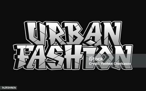Urban Fashion Word Graffiti Style Lettersvector Hand Drawn Doodle
