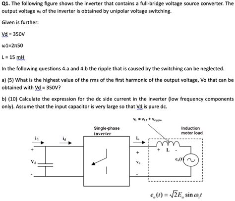 solved q1 the following figure shows the inverter that contains a