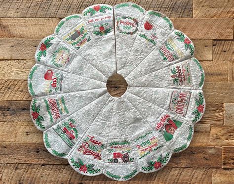 Ith Farmhouse Christmas Tree Skirt Machine Embroidery Designs By Juju