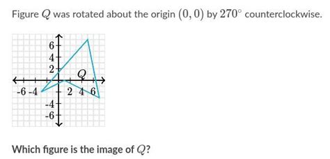 Figure Q Was Rotated About The Origin 0 0 By 270 Degrees