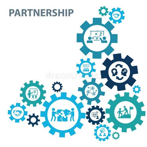Partnership Concept Chart With Keywords And Icons Stock Vector Illustration Of Governance