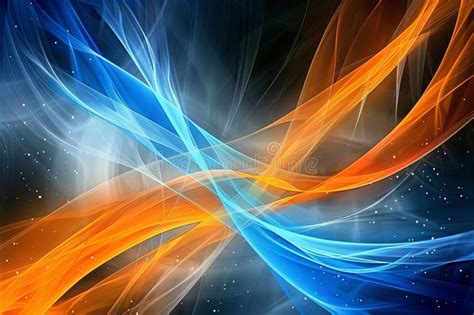 Explore Stunning Abstract Digital Artwork Featuring Flowing Lines In Shades Of Blue And Orange