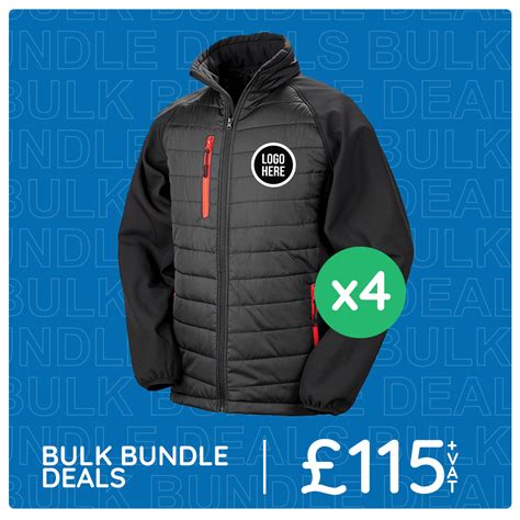 4x Result Compass Padded Jacket Free Logo Order Uniform Uk Ltd