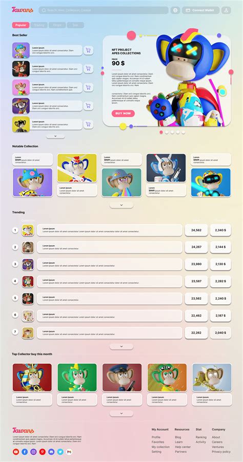 UX UI WEB DESIGN TAWANS NFT On Behance