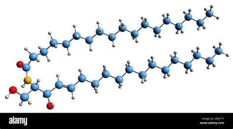 3d Image Of Ceramide Skeletal Formula Molecular Chemical Structure Of Waxy Lipid Molecule