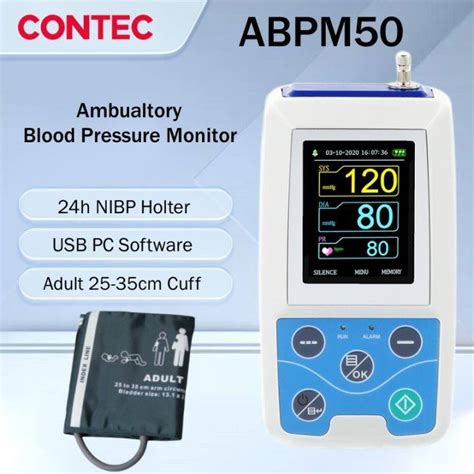 CONTEC ABPM50 Ambulatory Blood Pressure Monitor 24H NIBP Holter Digital Upper Arm Adult PC