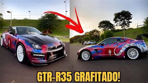 PRIMEIRO GTR R35 GRAFITADO DA AMÉRICA RENATO GARCIA Olha como ficou o