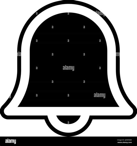 Notification Bell Icon Black Vector Illustration Stock Vector Image
