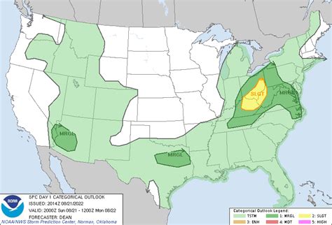 storm prediction center aug 21 2022 2000 utc day 1 convective outlook