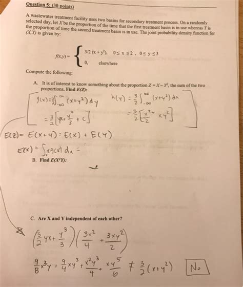 Question 5 30 Points A Wastewater Treatment