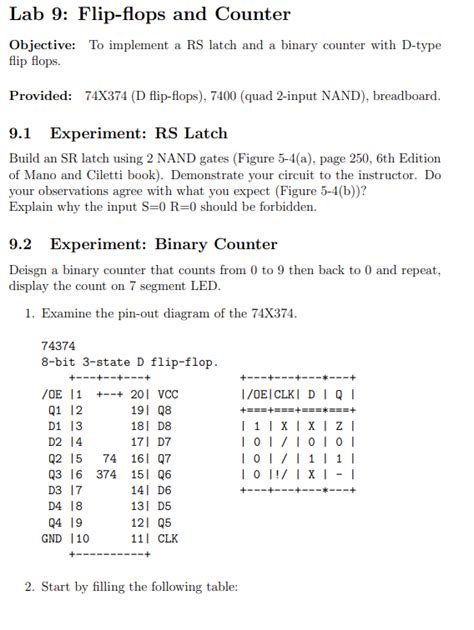Solved Lab 9 Flip Flops And Counter Objective To Implement