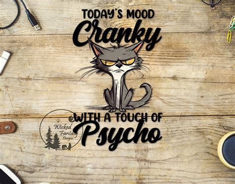 Uvdtf Decal Todays Mood Cranky With A Touch Of Psycho Grumpy Cat Tran