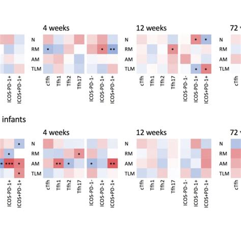 Associations Between B And Ctfh Cells Correlations Between Naïve