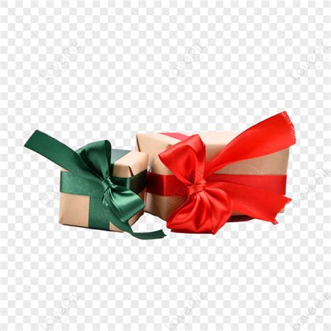 Big Red Bow And Dark Green Bow Packaging Box T Package Packaging