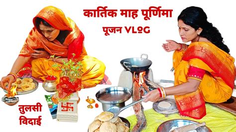 हो गई आज इनकी भी विदाई🥺 कार्तिक माह पूर्णिमा पूजा 🙏 तुलसी विदाई Vlog