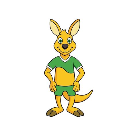 Premium Vector Cute Kangaroo Cartoon Mascot Isolated On White Background