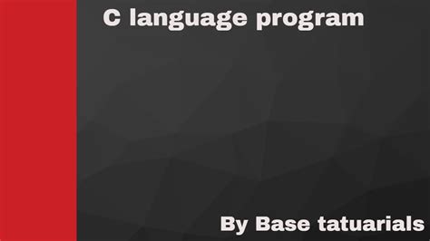 C Languege Program Through Scanf Function 2nd Lecture YouTube