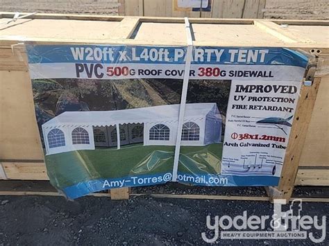 Unused 20 X 40 Commercial Party Tent Upcoming Auctions In Sealy