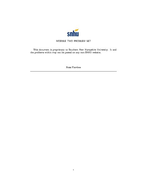 module 2 assignment module two problem set this document is