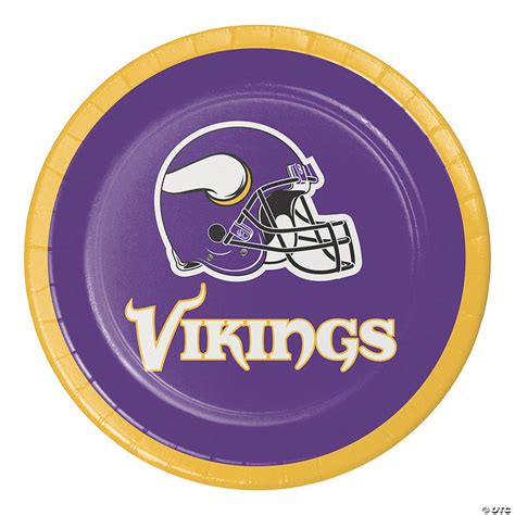 Nfl Minnesota Vikings Paper Dessert Plates 24 Ct Oriental Trading