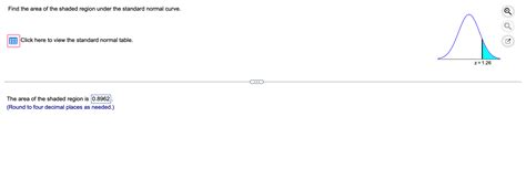 Solved Find The Area Of The Shaded Region Under The Standard Chegg