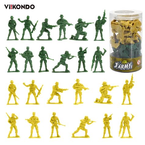 Viikondo 육군 남자 Toy 72pcs 군인 모델 12 포즈 액션 피규어 플레이 세트 소년용 군사 장난감null