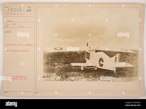 The Photograph Depicts An Aircraft Known As The Christmas Bullet At