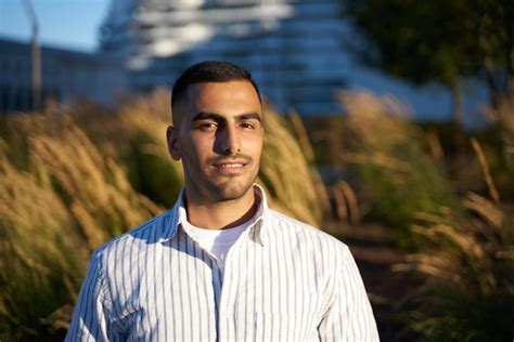 Premium Photo Smiling Arab Man Wearing Stylish Shirt Looking At