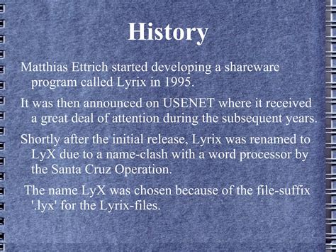 presentation in lyx document processor odp
