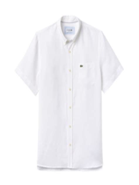 Buy Lacoste Men White Regular Fit Solid Casual Shirt Shirts For Men