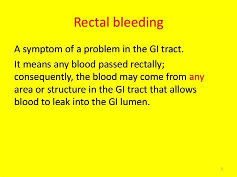 Bleeding Per Rectum Basic Medical Knowledge And Managementppt