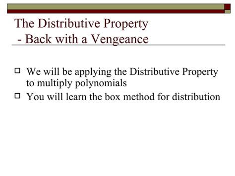 Multiplying Polynomials I Ppt