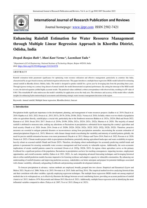 pdf enhancing rainfall estimation for water resource management