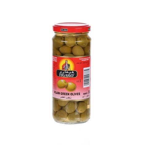 Figaro Plain Green Olives 200 G Sharjah Co Operative Society
