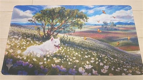 34％割引グレイ系宅配 Mtg 限定プレイマット 平地plains 犬dog マジック：ザ・ギャザリング トレーディングカードグレイ系
