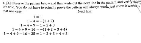 Solved Observe The Pattern Below And Then Write Out The Next Chegg