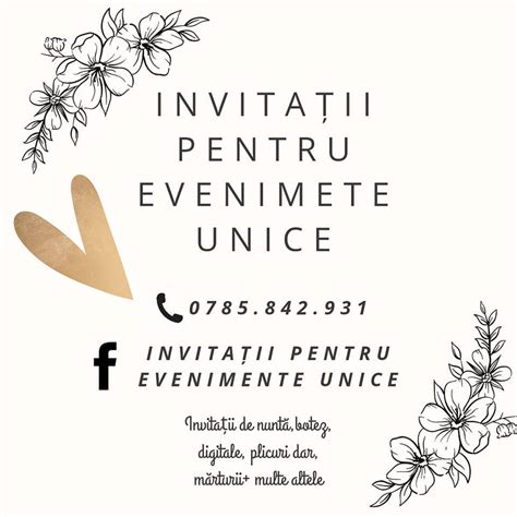 Invitații Pentru Evenimente Unice Ploiesti