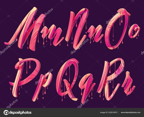 Render Calligraphic Font Dripping Effect Stock Illustration By ©gleb