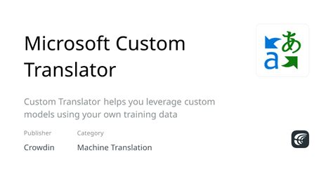 Microsoft Custom Translator Crowdin Marketplace