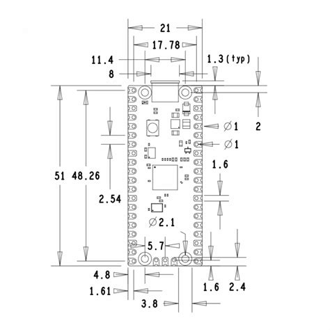 Dual Arm Cortex M0 133mhz Raspberry Pi Pico Rp2040 Iot Powered By Androeggde