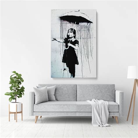 Banksy Umbrella Girl Banksy Artwork Banksy Poster Banksy Etsy