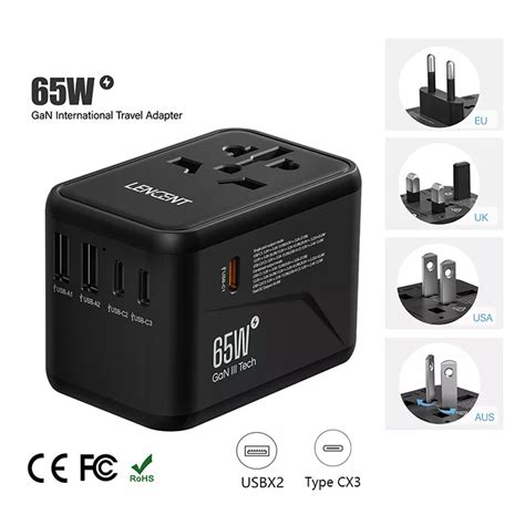 Lencent Gan Iii 65w Universal Travel Adapter Concept Kart