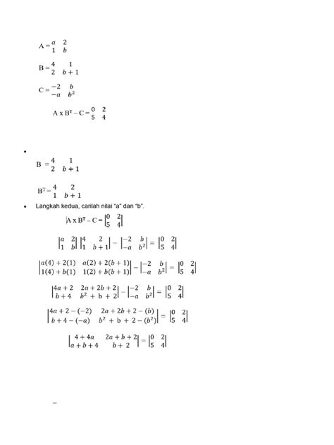 Soal Transpose Matriks Pdf