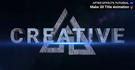 how to make 3d title animation in after effects