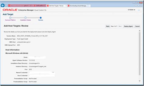 Deploying Oracle Oem Agents 13c On Windows Targets 2008 R2 While Oms