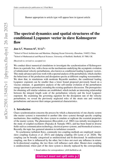 Pdf The Spectral Dynamics And Spatial Structures Of The Conditional