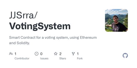 Github Jjsrravotingsystem Smart Contract For A Voting System Using Ethereum And Solidity