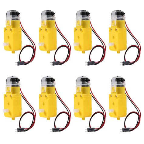 8pcs Dc Electric Gear Motor Tt Dc 3v 6v Prewired Gear