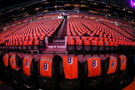 Seats Staples Center Covered Kobe Bryant Shirt Tonight Lakers Game