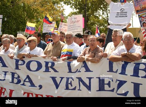 Florida Miami Venezuela Protest March Hugo Chavez Demonstrators Freedom